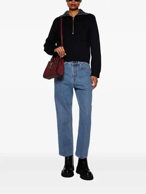 Gucci Small Tote Bag With Hook Closure - 6207 Rosso Ancora